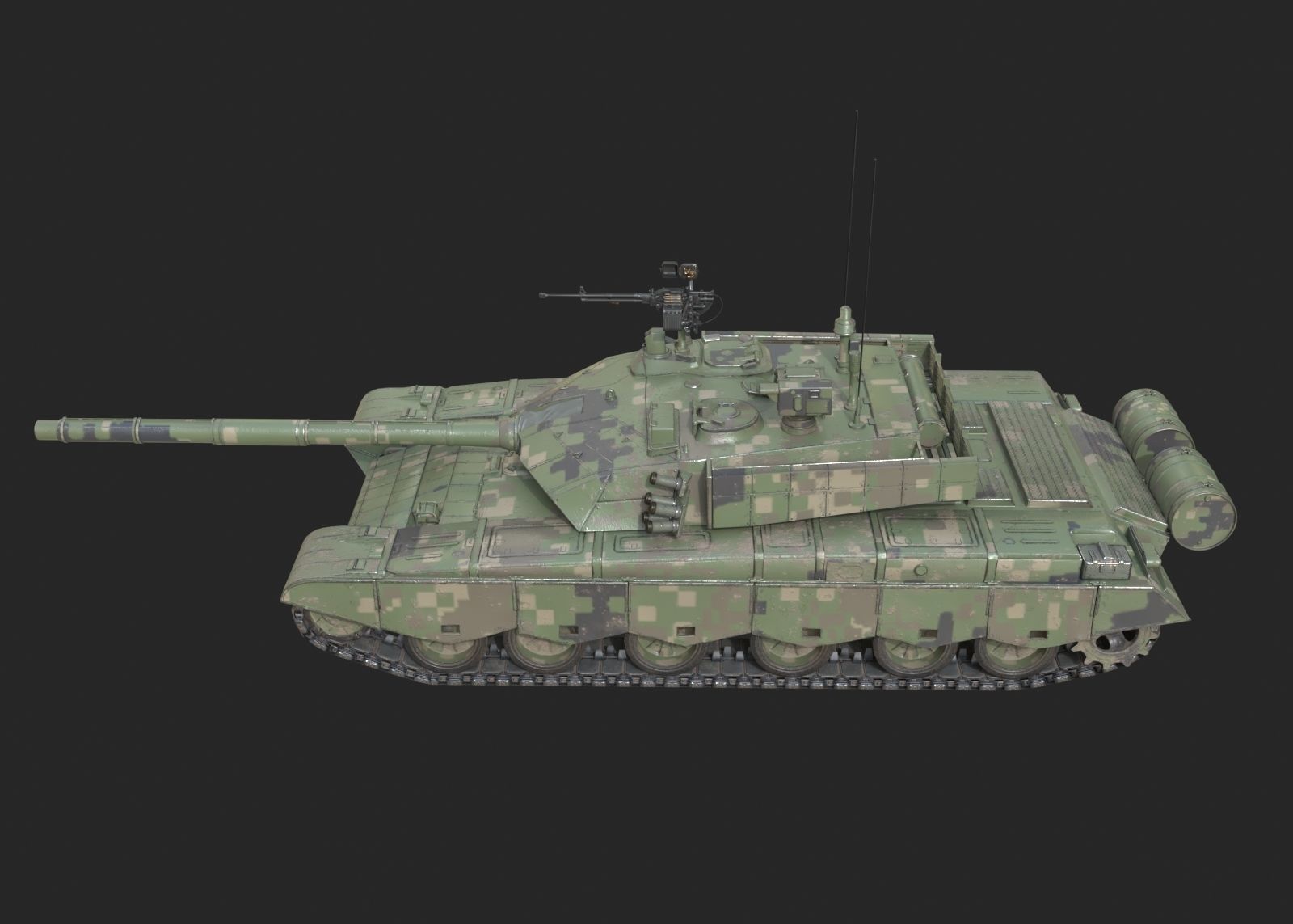 3D model 4 coatings of PLA Army ZTZ99 ZTZ-99 Main Battle Tank MBT VR ...