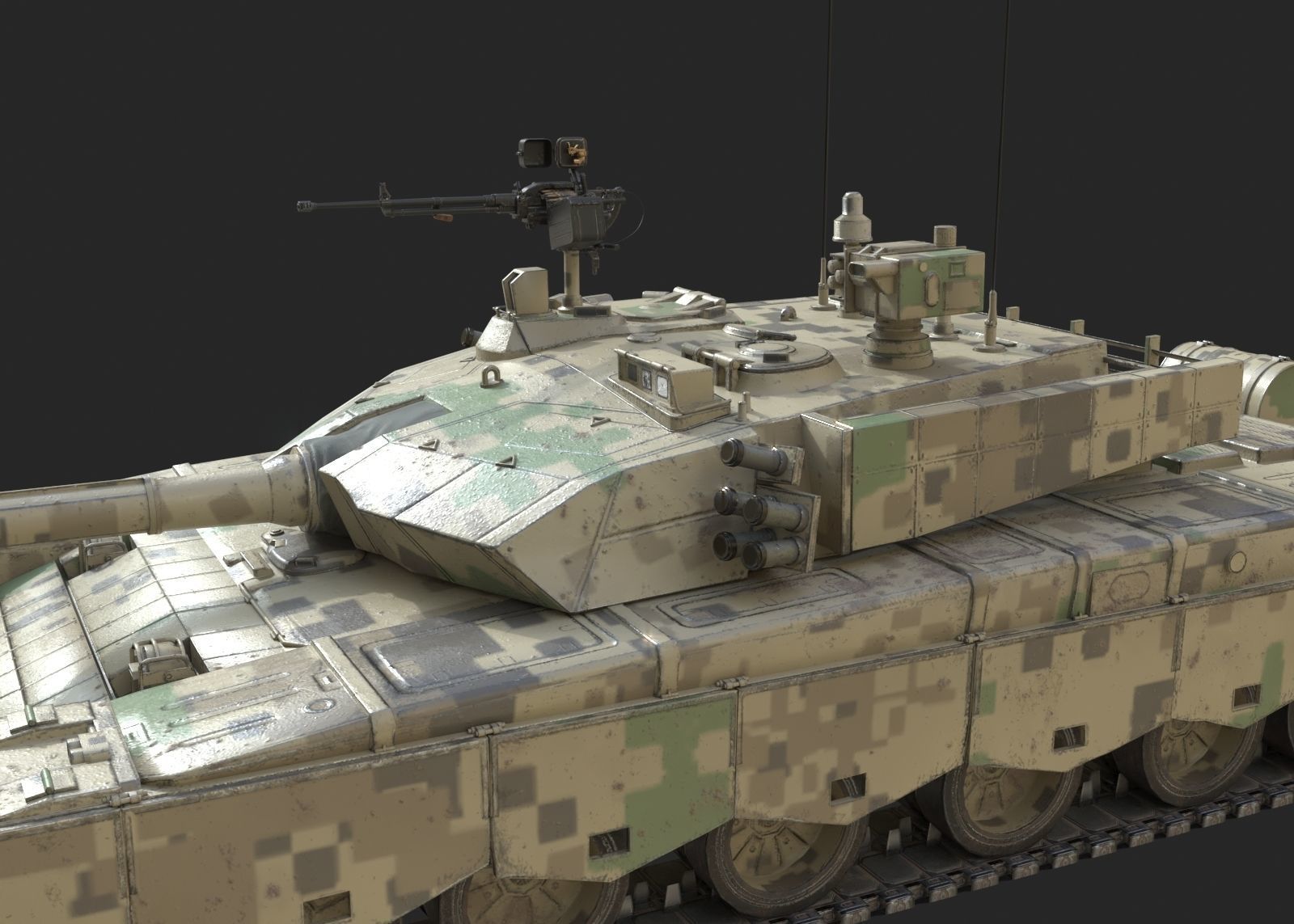 3D model 4 coatings of PLA Army ZTZ99 ZTZ-99 Main Battle Tank MBT VR / AR / low-poly | CGTrader