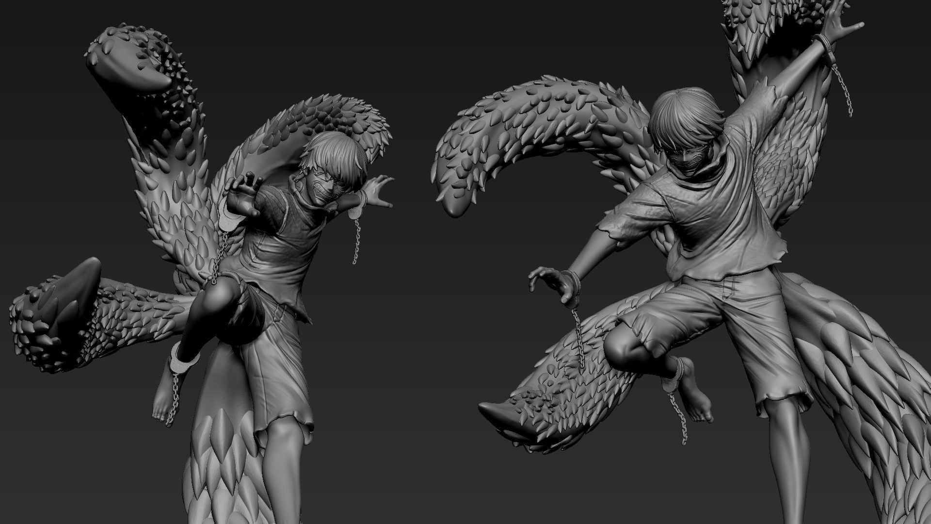 TOKYO GHOUL KANEKI VS YAMORI JASON 3D model 3D printable | CGTrader