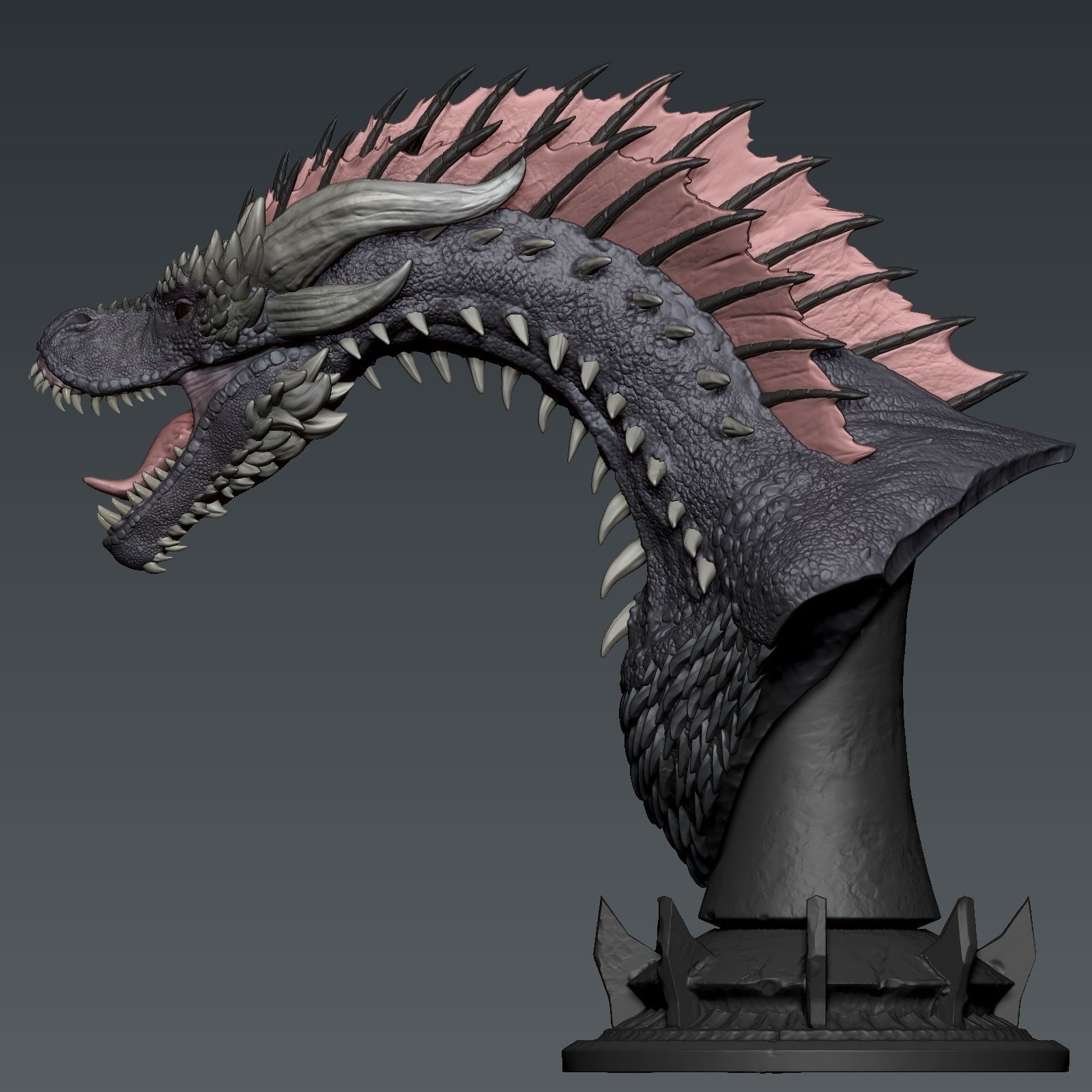 Drogon bust 3D model 3D printable | CGTrader