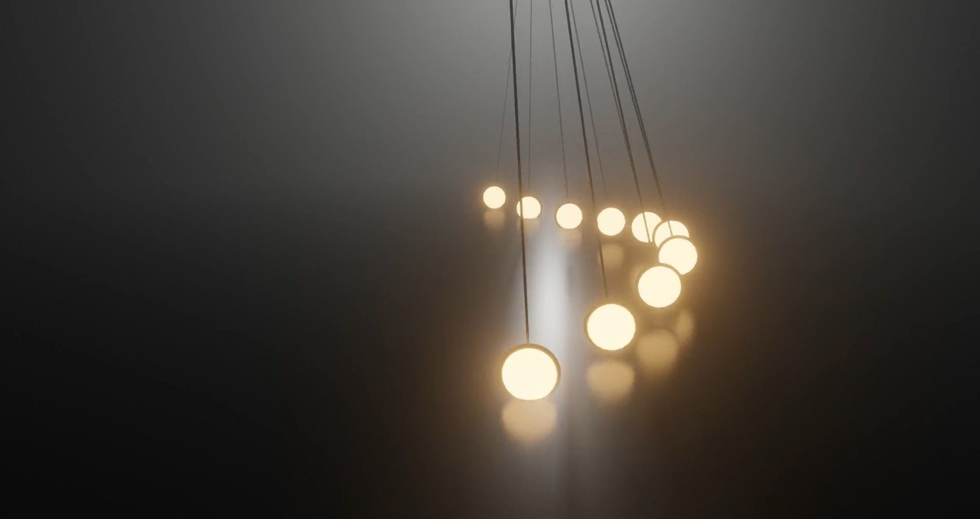 Swinging lights free 3D model animated | CGTrader