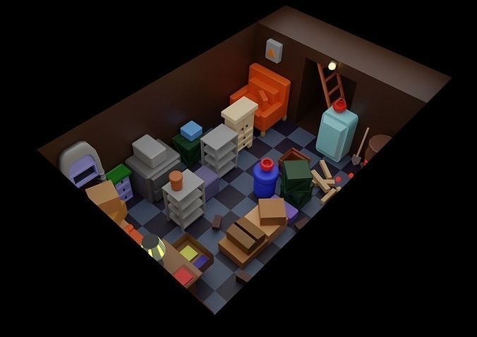 Low Poly Escape Room 3D model | CGTrader