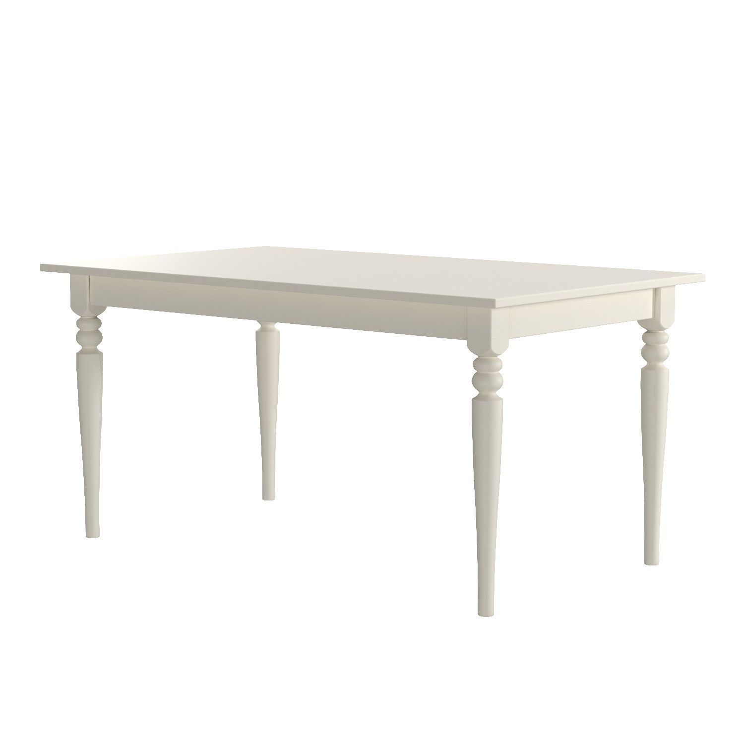 Ingatorp Extendable White Table PBR 3D model | CGTrader