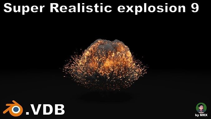 Super Realistic Explosion 9 - vdb animated 3D model animated | CGTrader