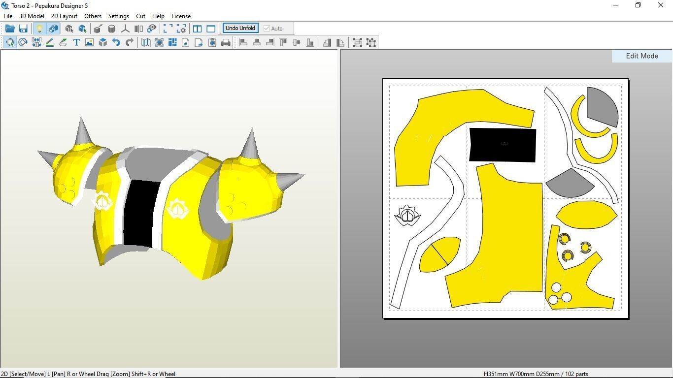 3D model Oni Sister Pepakura Papercraft Template File VR / AR / low ...