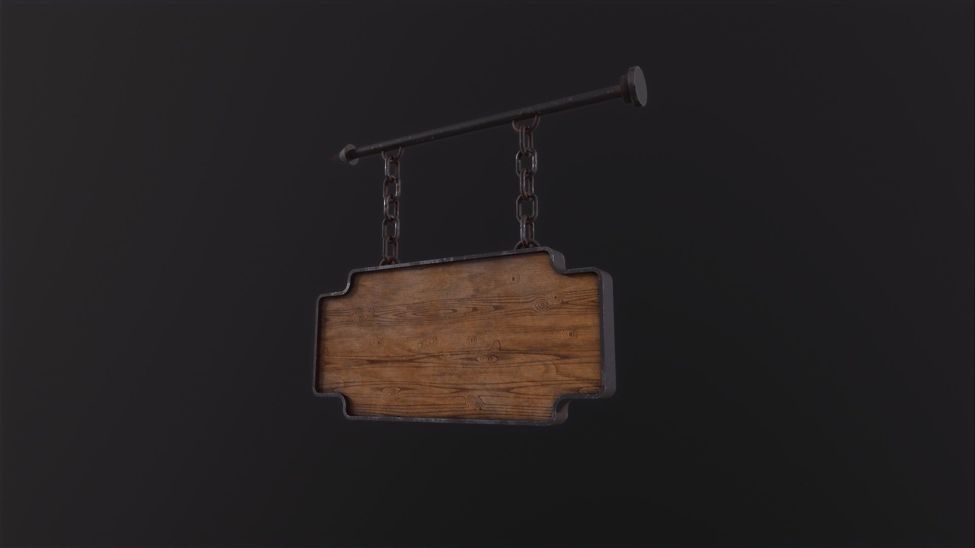 3D model Wooden Sign 3D Model VR / AR / low-poly | CGTrader