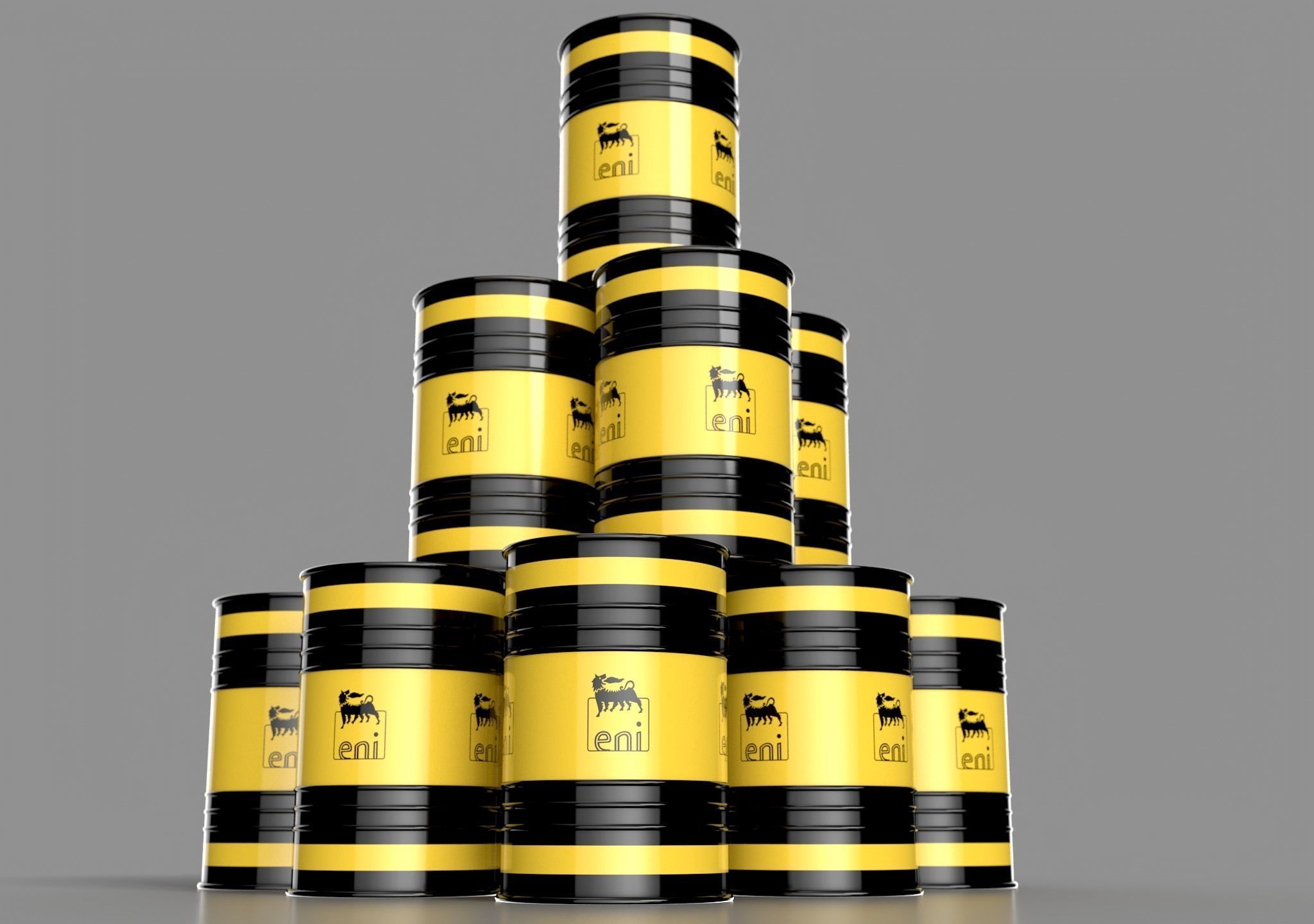 3D model Realistic ENI Oil Barrel 3D Model VR / AR / low-poly | CGTrader