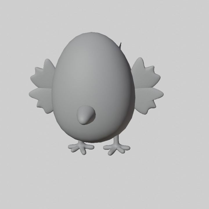 3D model 3D low poly Chick character VR / AR / low-poly | CGTrader