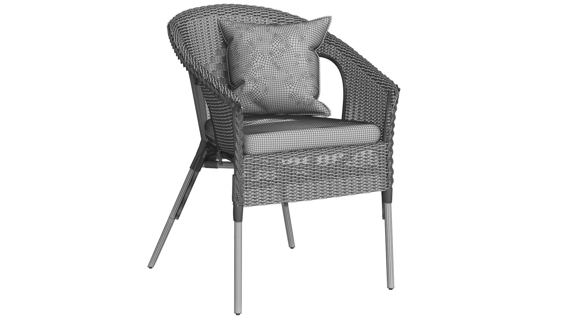 IKEA Rattan Armchair Collection 3D model | CGTrader
