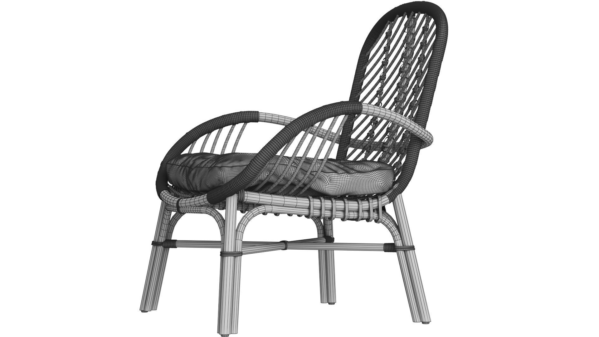 IKEA Rattan Armchair Collection 3D model | CGTrader