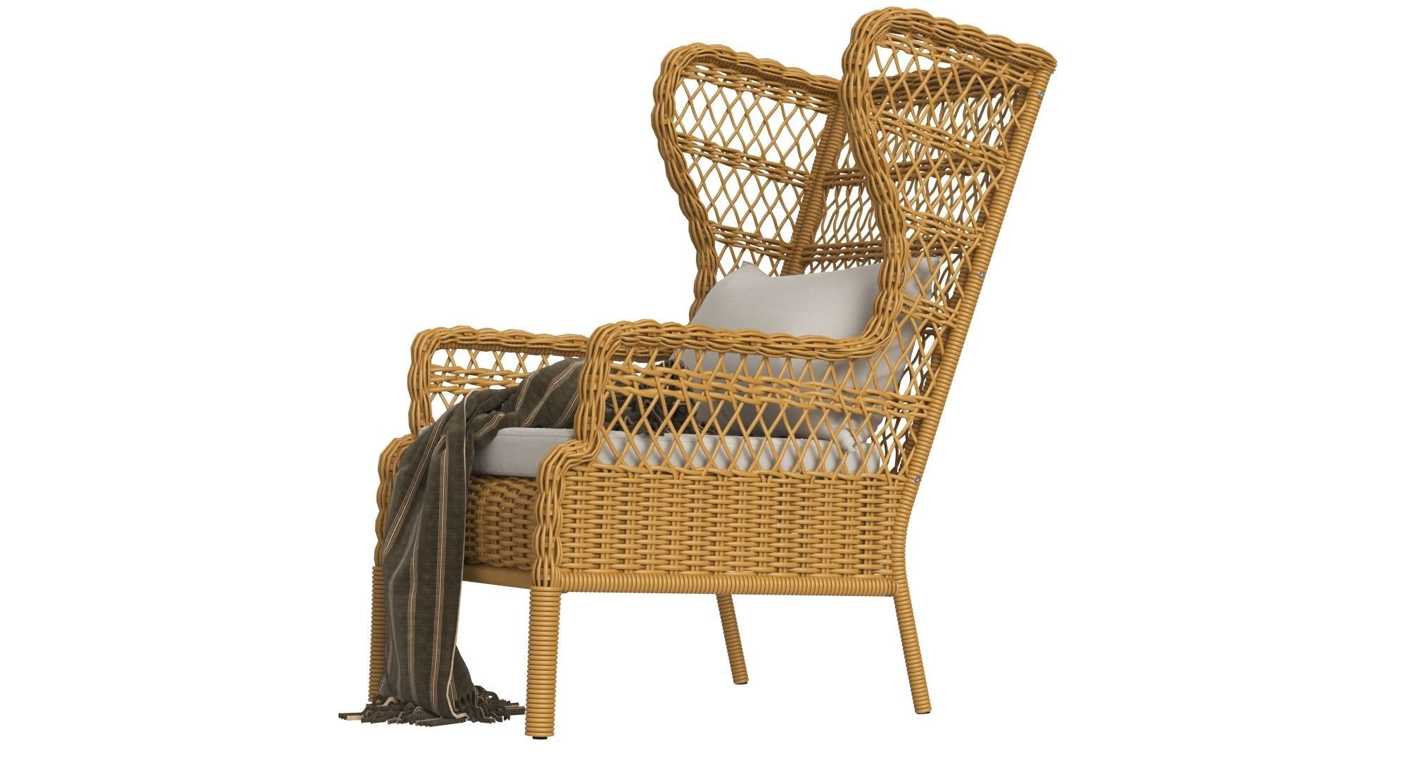 IKEA Rattan Armchair Collection 3D model | CGTrader