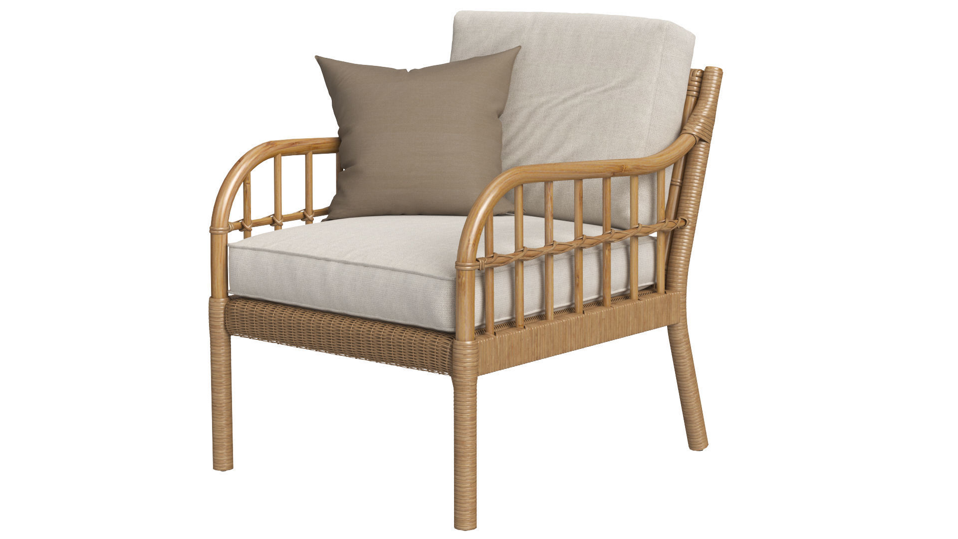 IKEA Rattan Armchair Collection 3D model | CGTrader