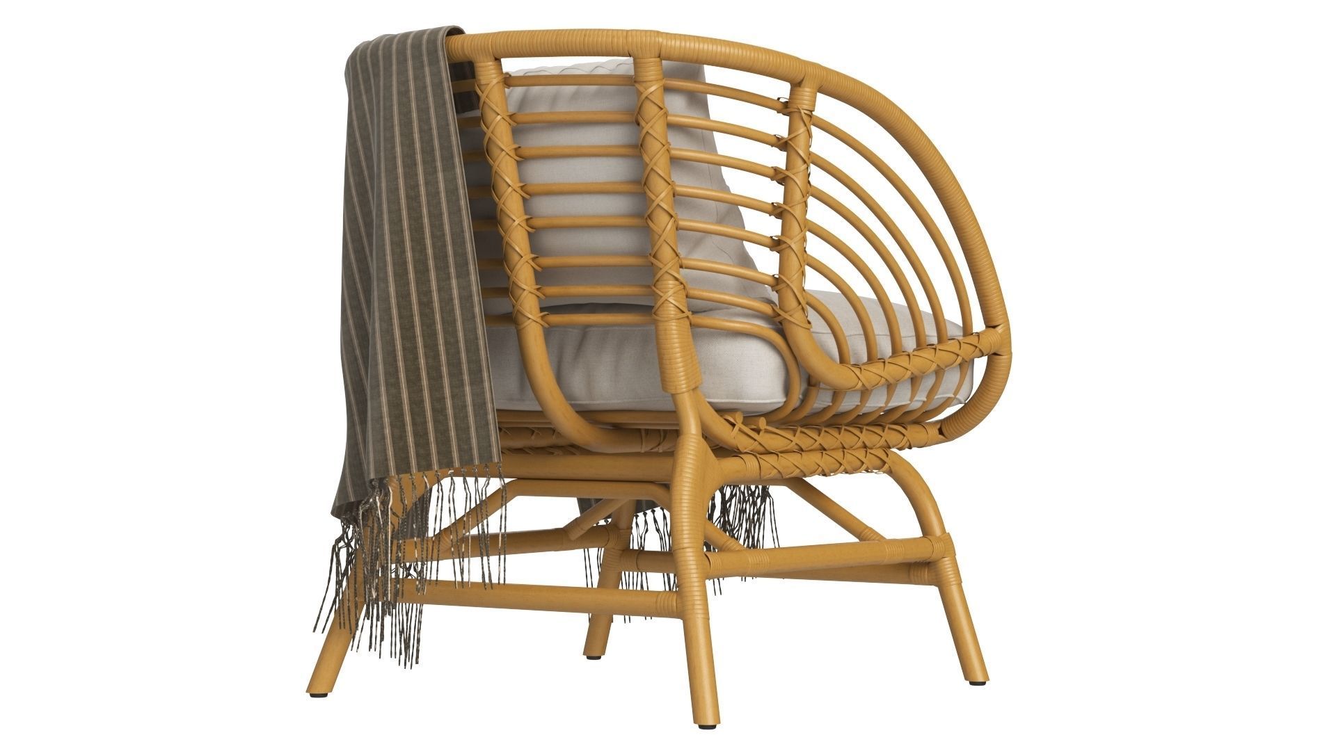 IKEA Rattan Armchair Collection 3D model | CGTrader