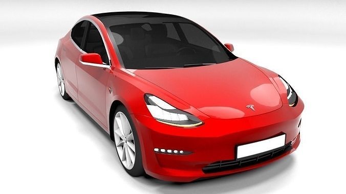 3D model TESLA MODEL 3 VR / AR / low-poly | CGTrader
