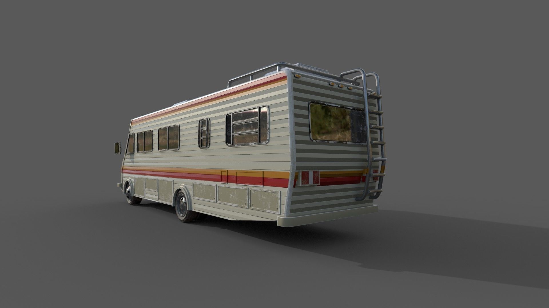 3D model 1986 Fleetwood Bounder RV Breaking Bads caravan VR / AR / low ...