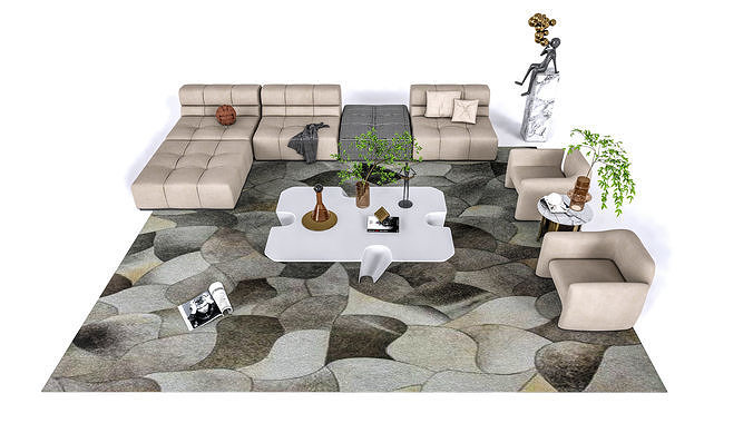 Living Room Furniture-Set sofa-set 3D model | CGTrader