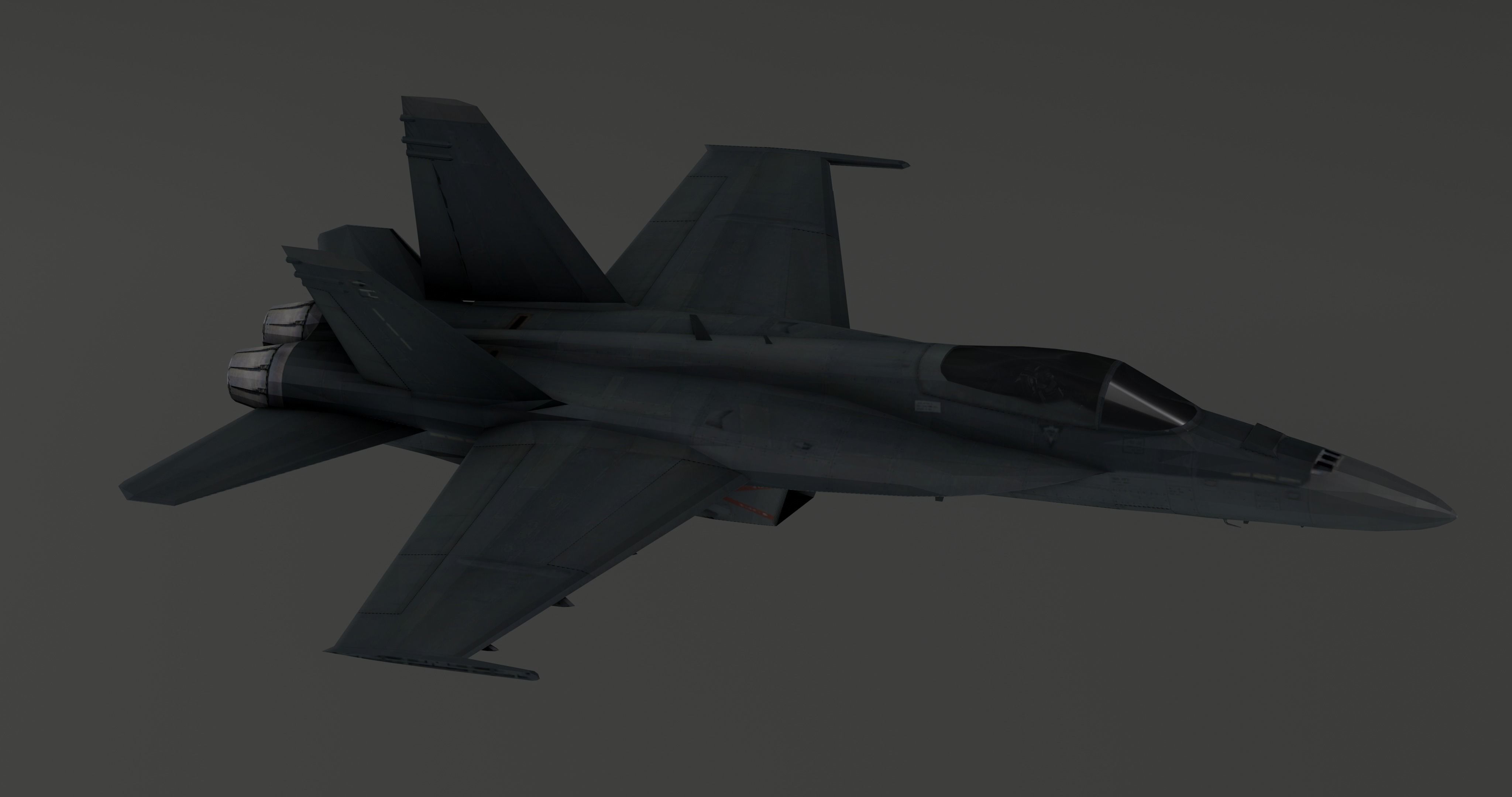 3D model F-18 Stealth - Super Hornet Fighter Jet VR / AR / low-poly ...