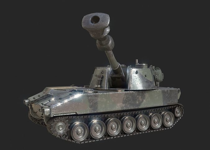 3D model 3 coatings of USA ARMY M109A5 Paladin 155mm SP Howitzer VR ...