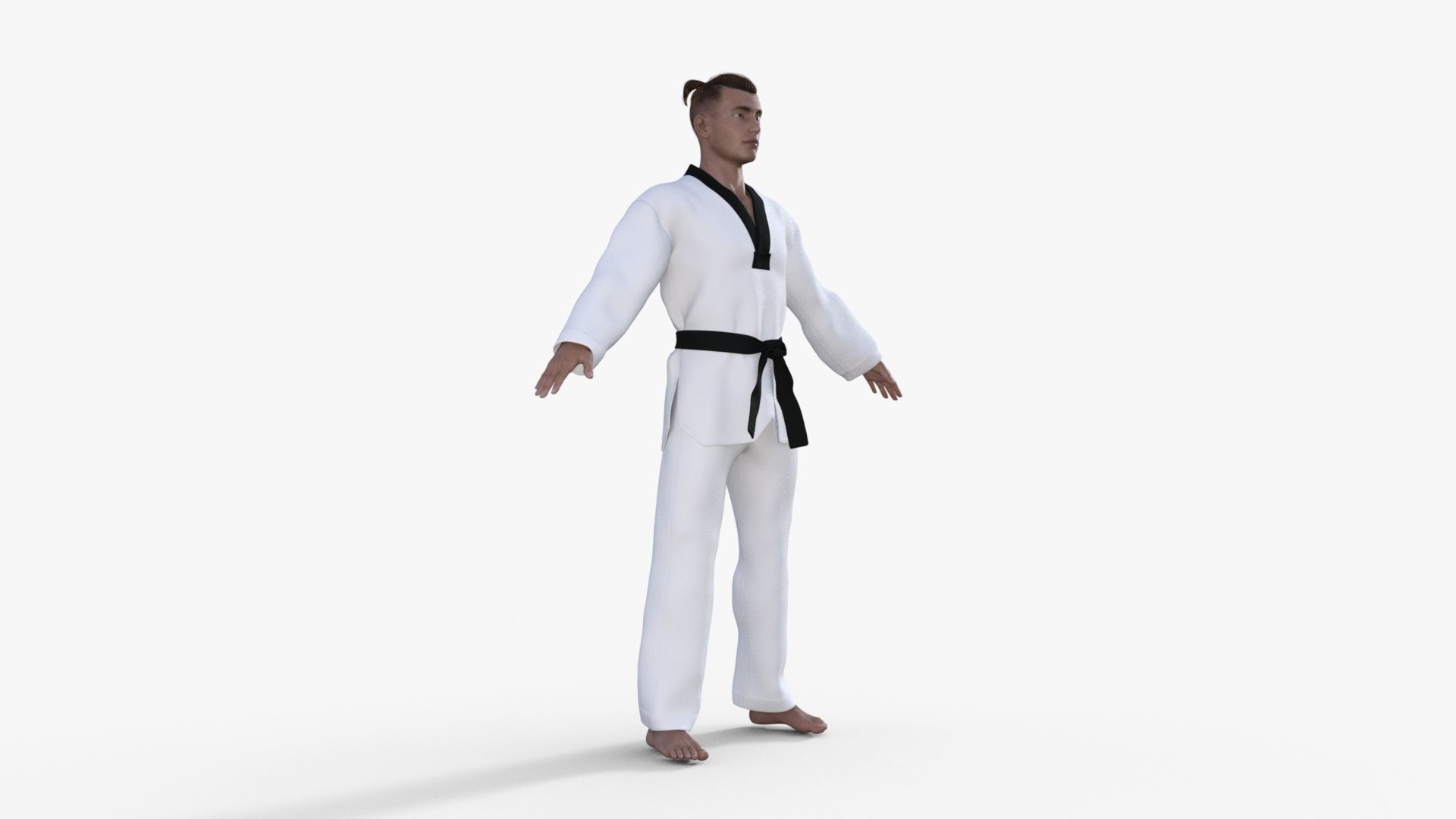 Realistic Karate Man 3D model rigged | CGTrader