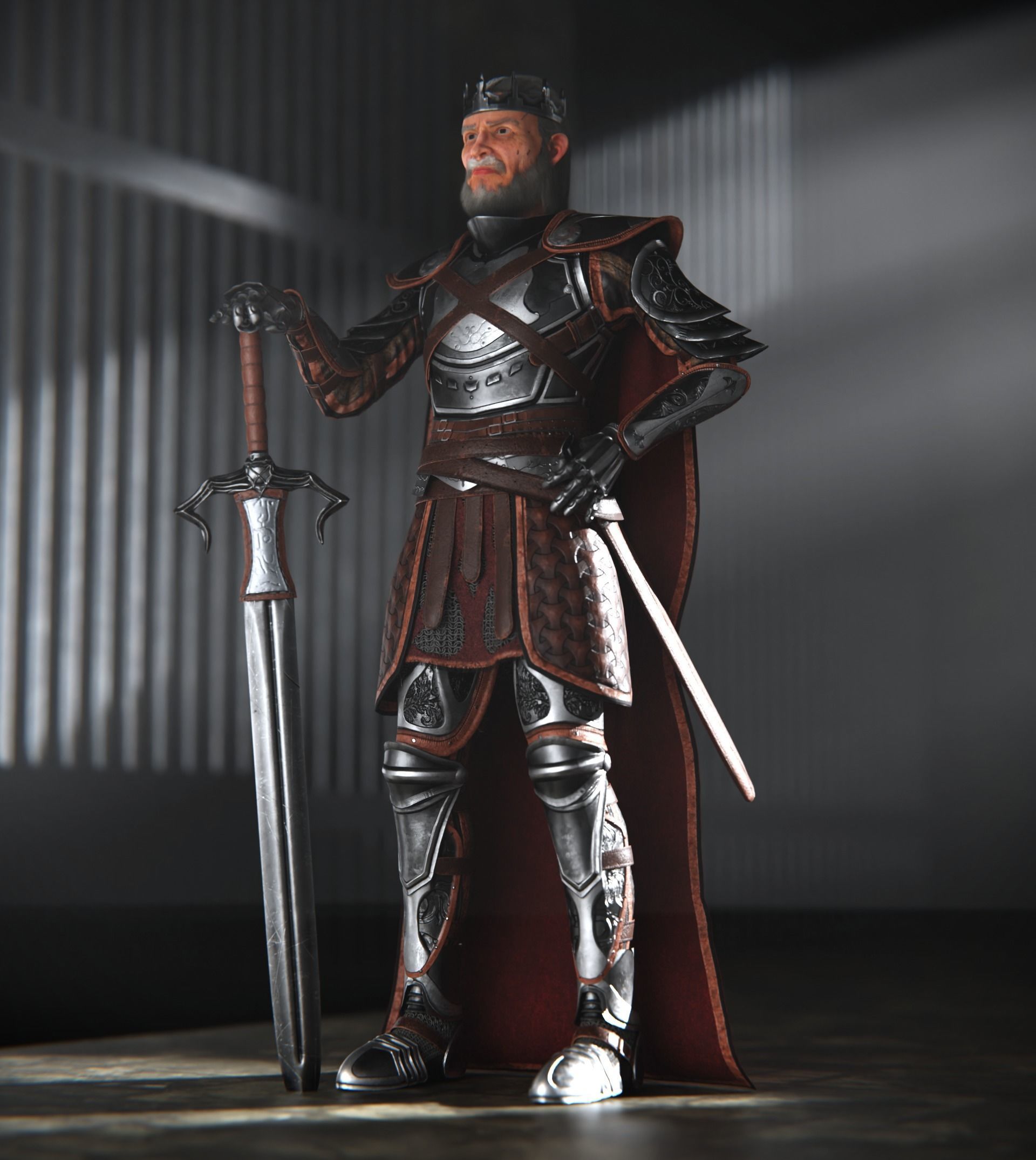 Old King Character 3D model | CGTrader