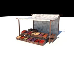 Animated Market stall 3D Models | CGTrader