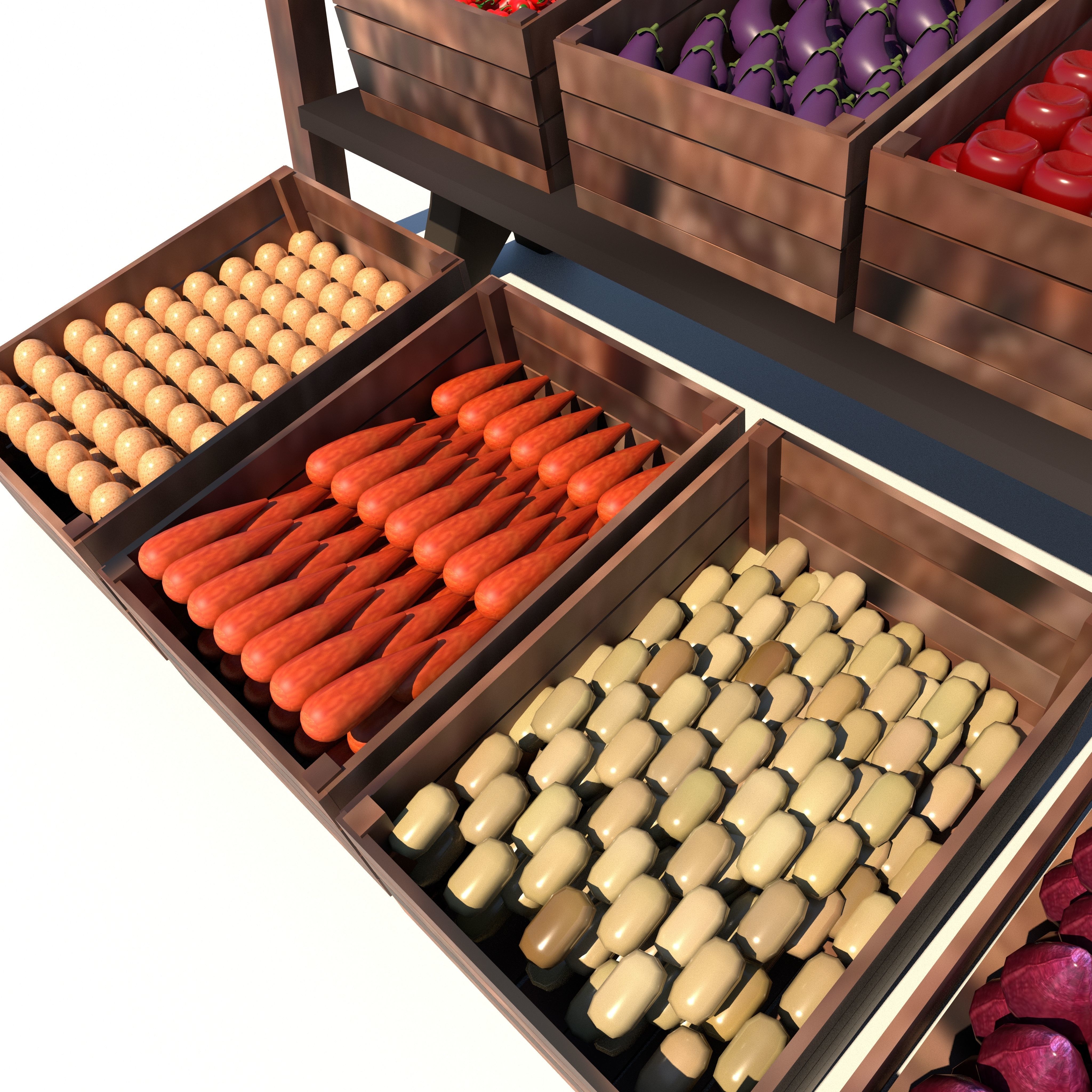 3D model market stall VR / AR / low-poly | CGTrader