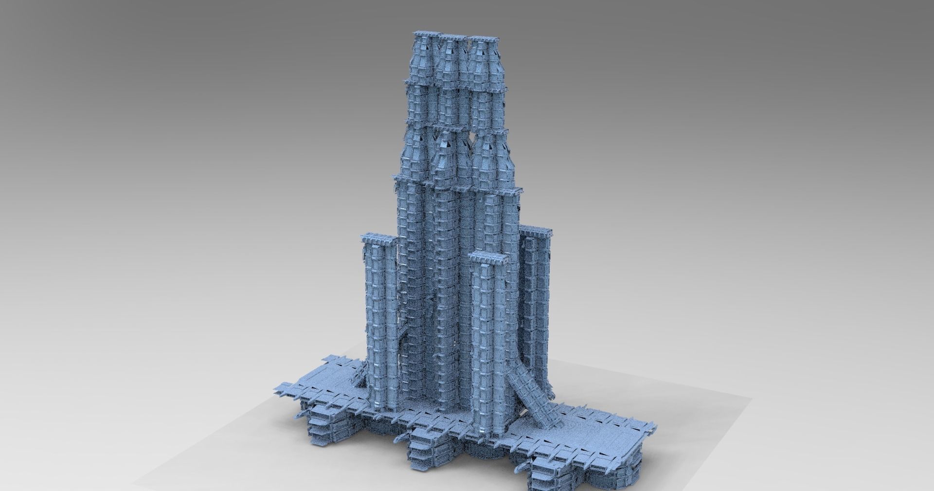 Cyberpunk Elite security tower 3D model | CGTrader