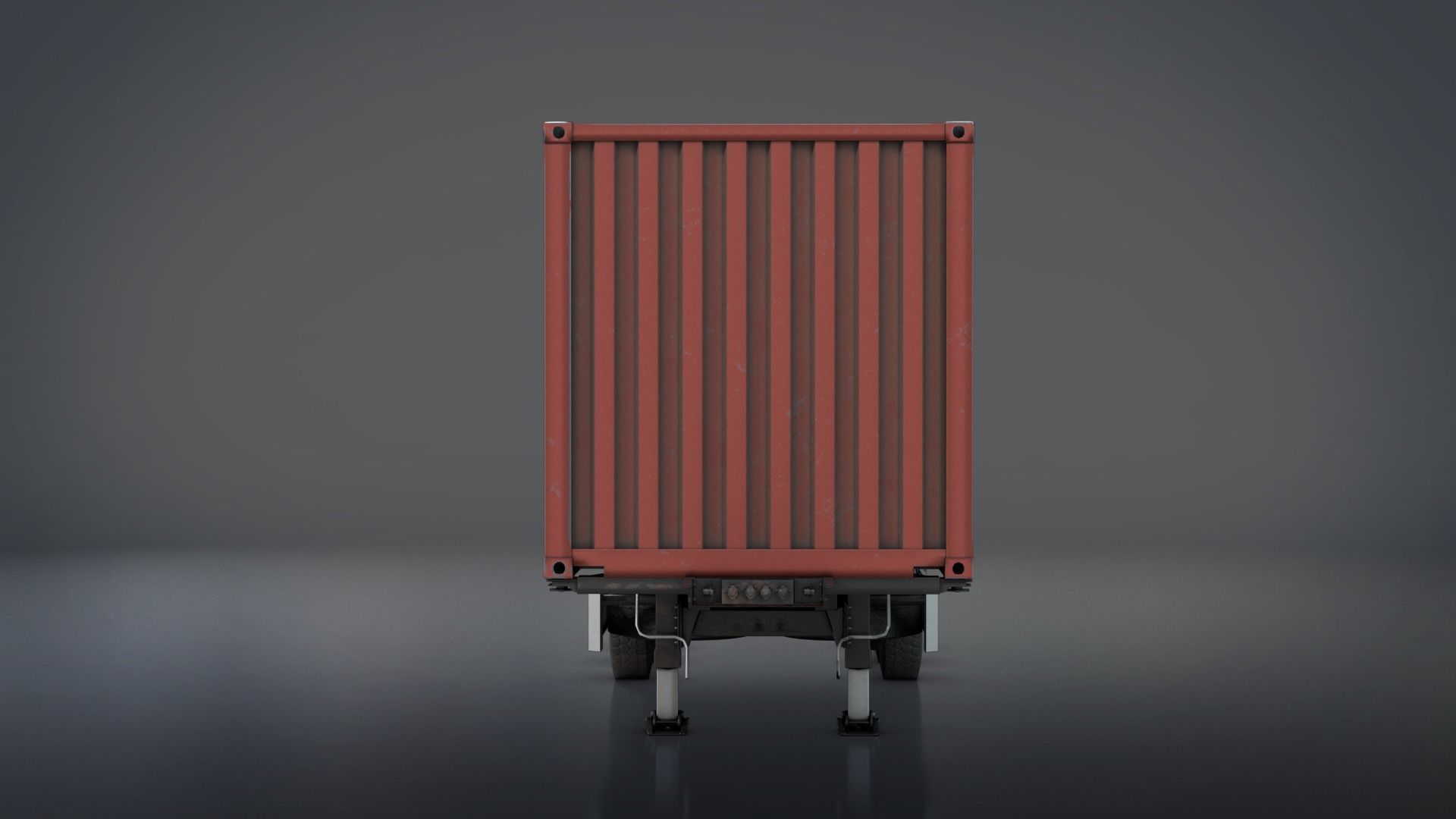 3D model Semi-Trailer Container VR / AR / low-poly | CGTrader