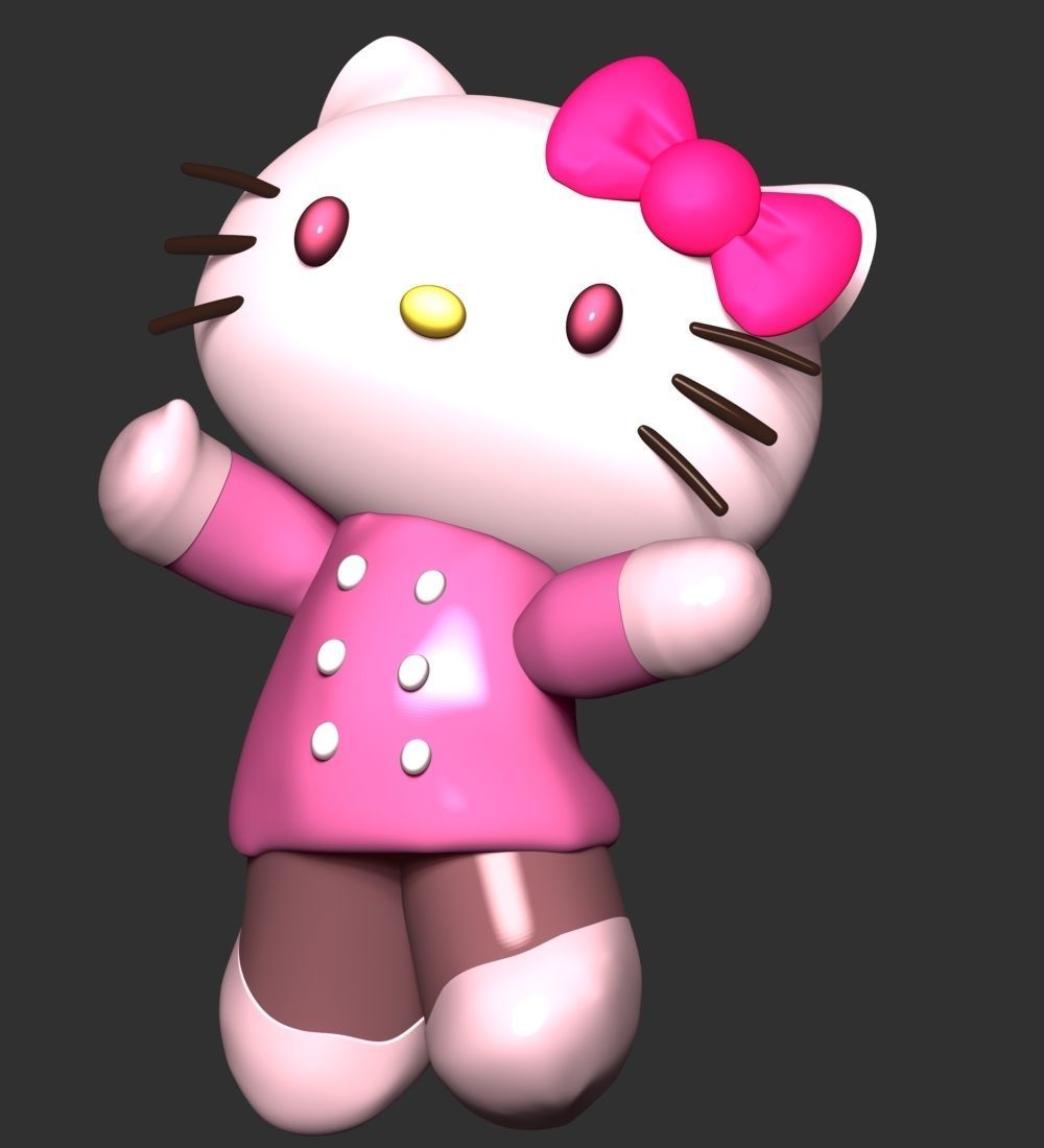 Hello Kitty 3D model 3D printable | CGTrader