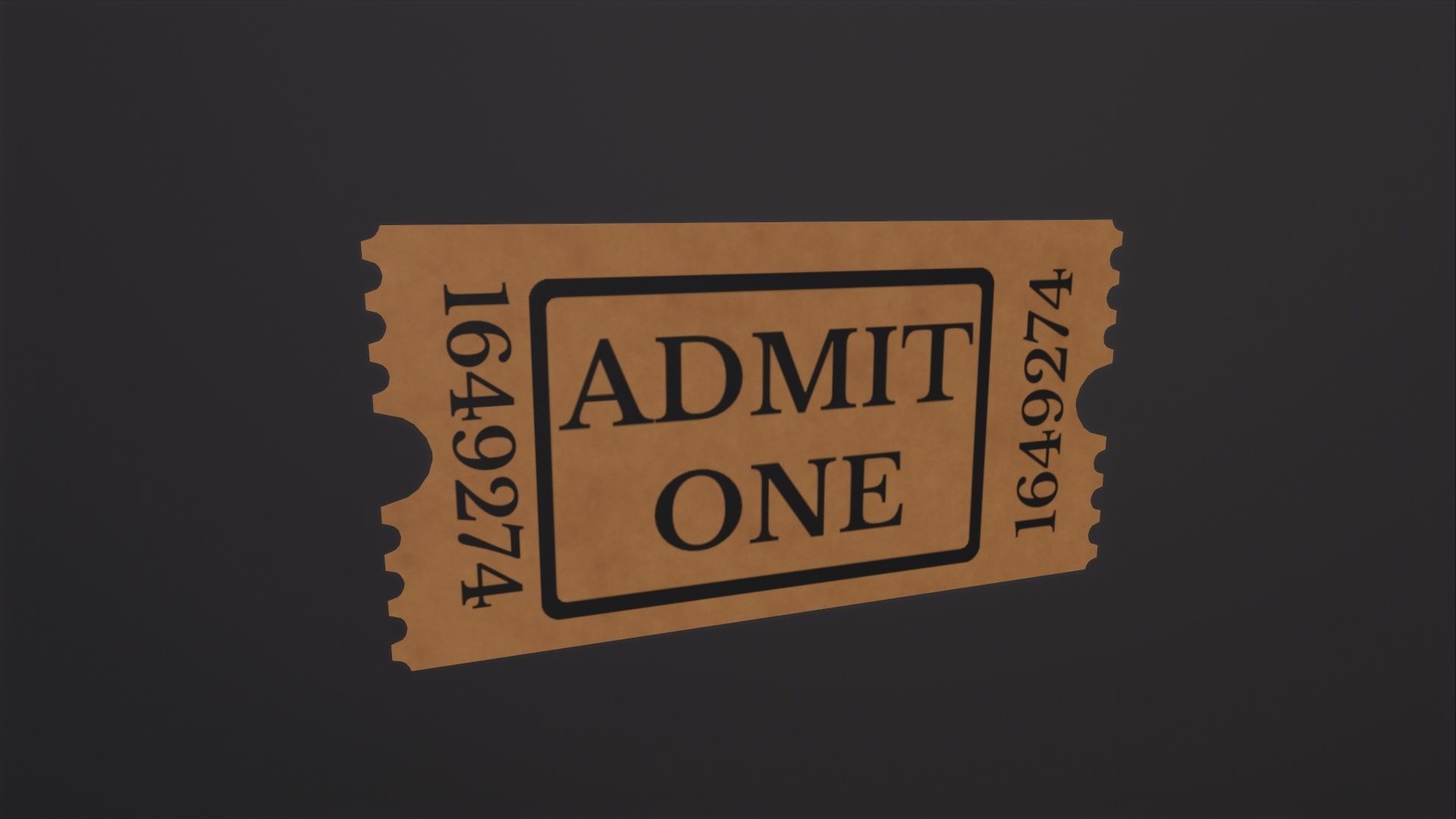 3D model Movie Ticket 3D Model VR / AR / low-poly | CGTrader