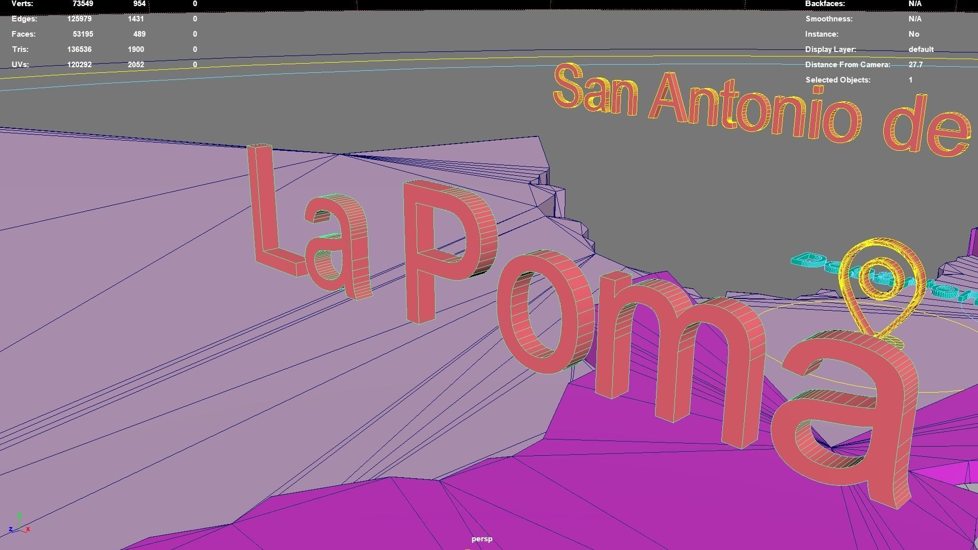 Salta Argentina map region geography political geographic 3D model ...