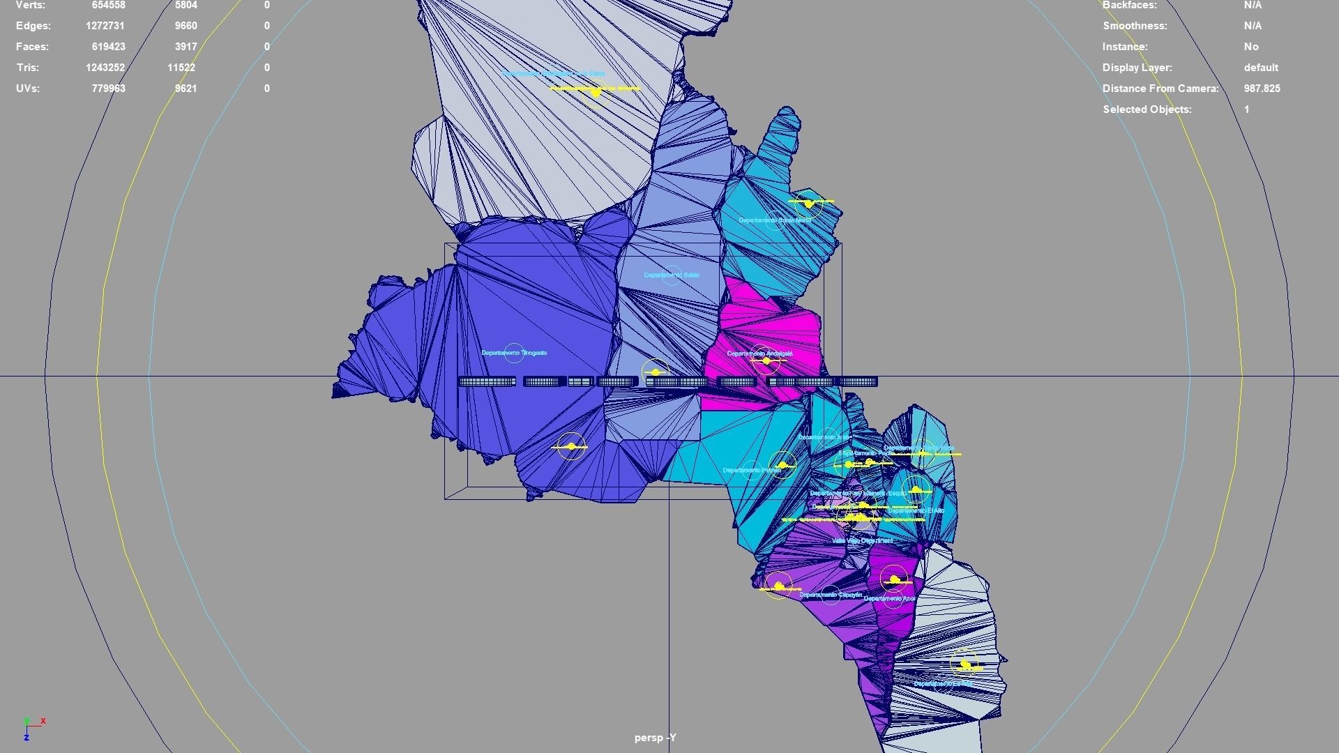Catamarca Argentina map region geography political geographic 3D model ...