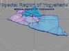 Special Region of Yogyakarta Java Indonesia map region 3D model rigged ...
