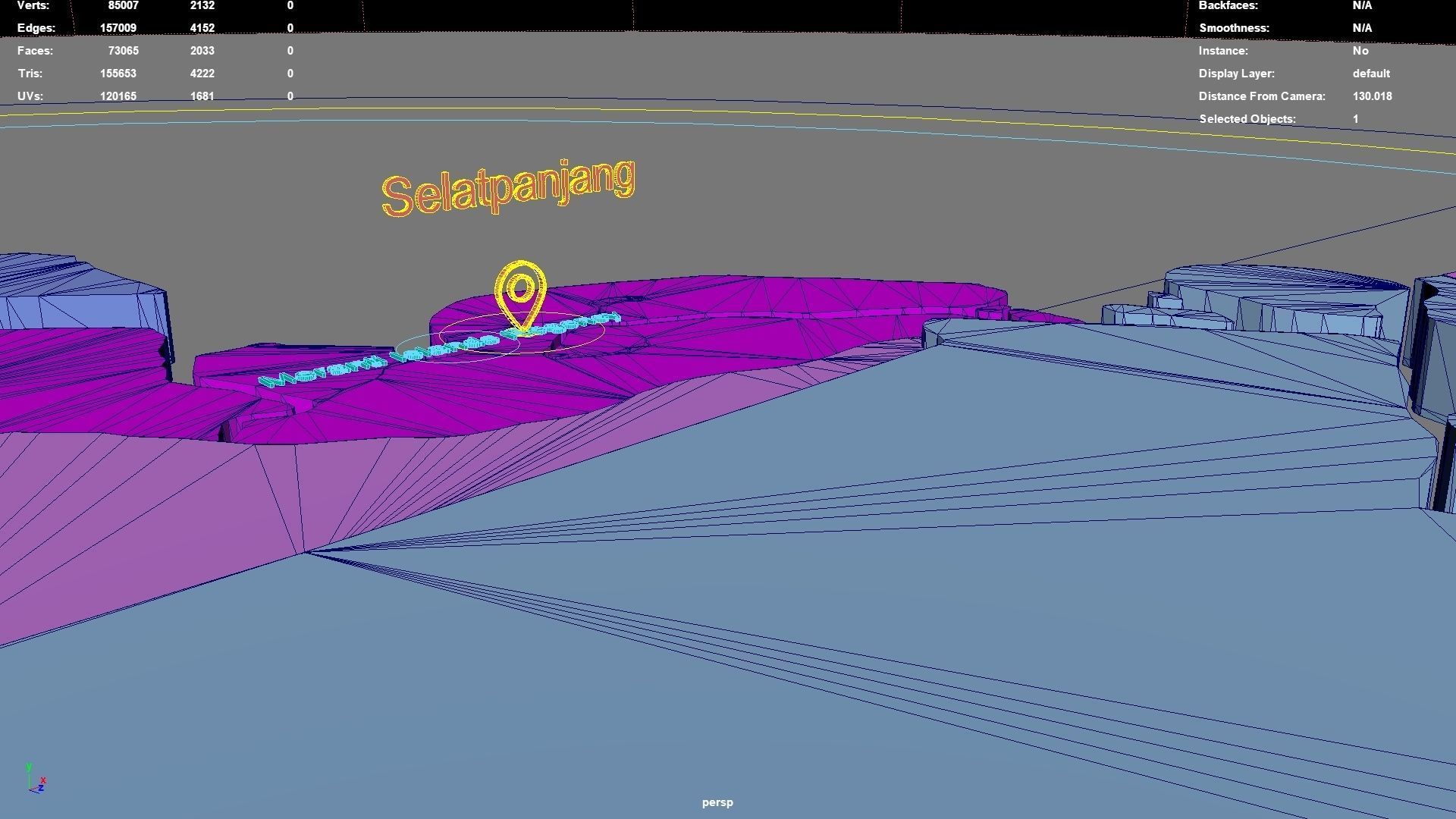 Riau Sumatra Indonesia map region geography political 3D model rigged ...