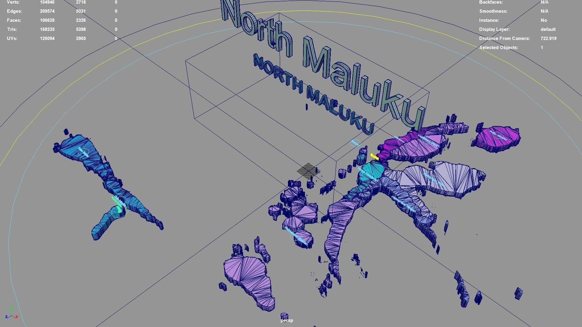 North Maluku Maluku Indonesia map region geography political 3D model rigged | CGTrader