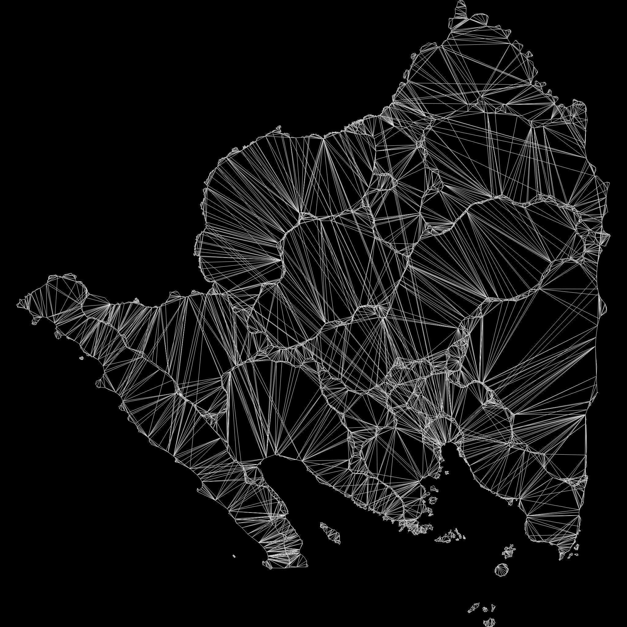 Lampung Sumatra Indonesia map region geography political 3D model ...
