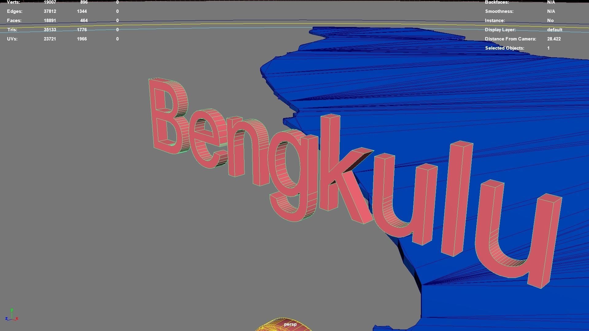 Bengkulu Sumatra Indonesia map region geography political 3D model ...