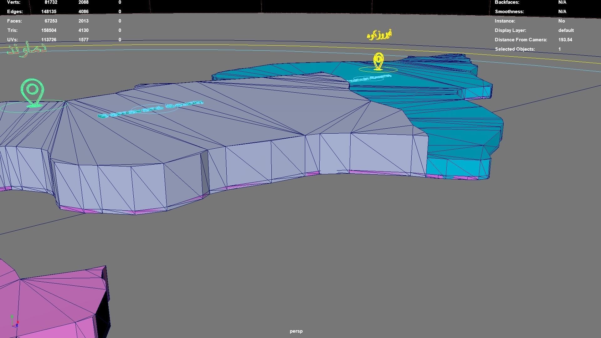 Tehran Province Iran map region geography political geographic 3D model ...