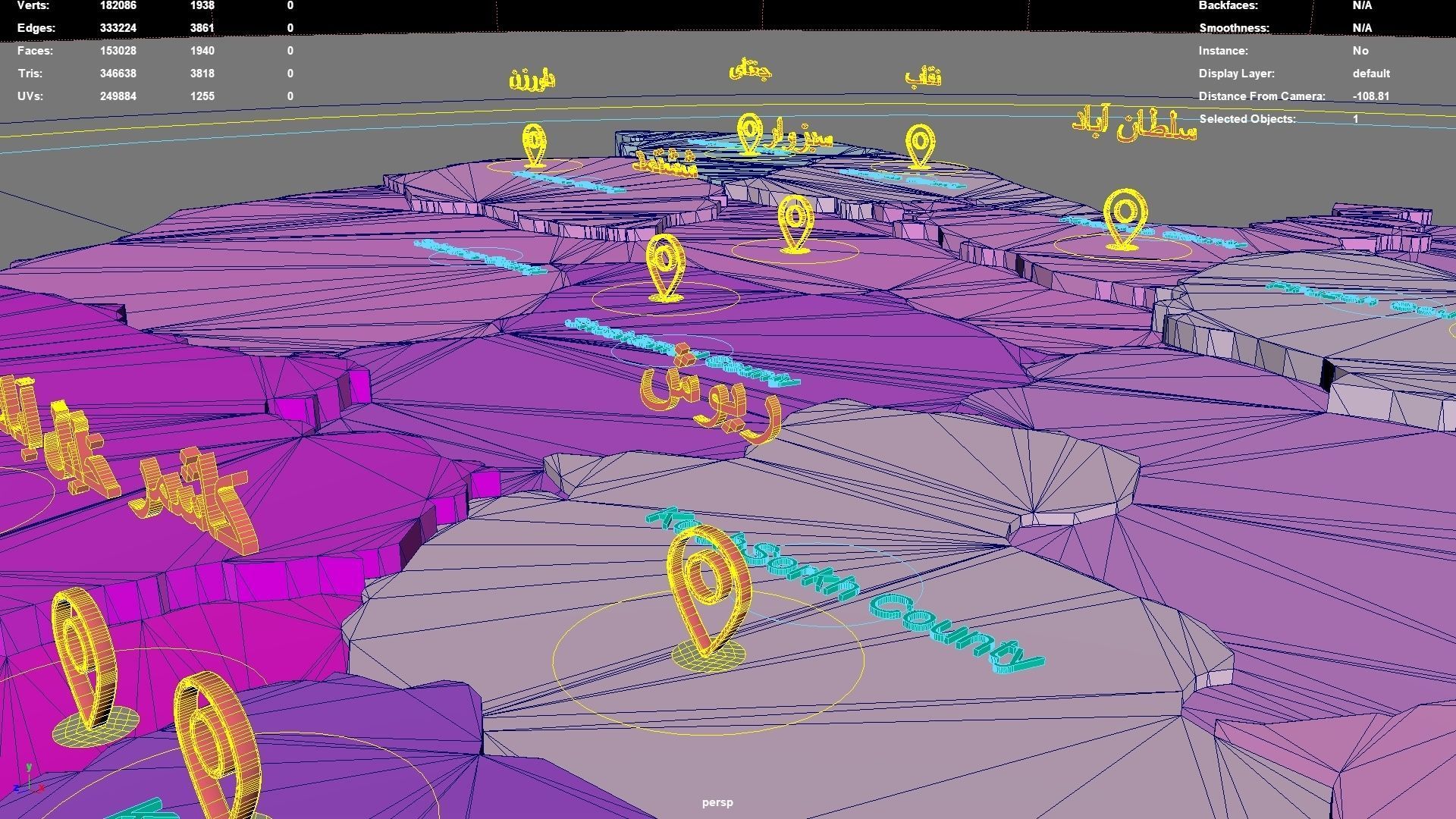 Razavi Khorasan Iran map region geography political geographic 3D model ...