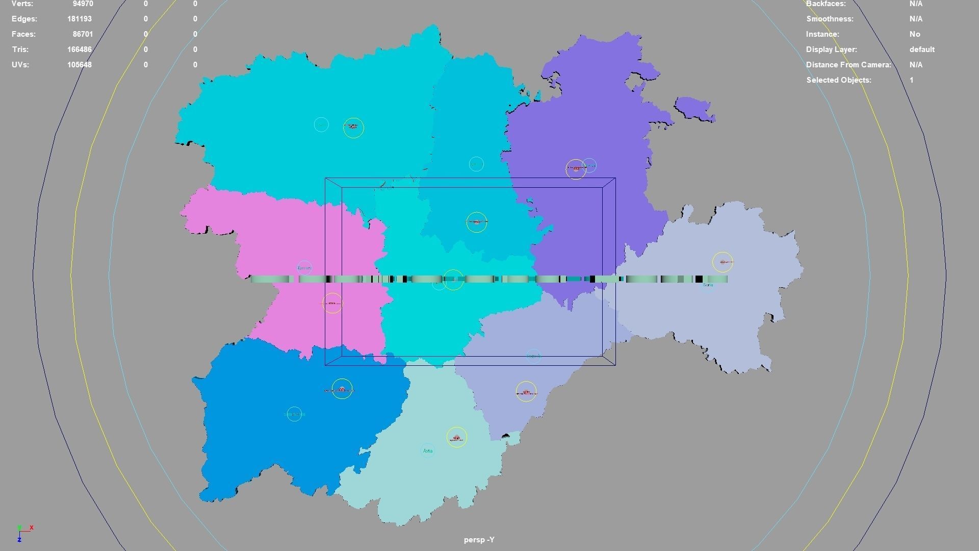 Castile and Leon Spain map region geography political 3D model rigged ...