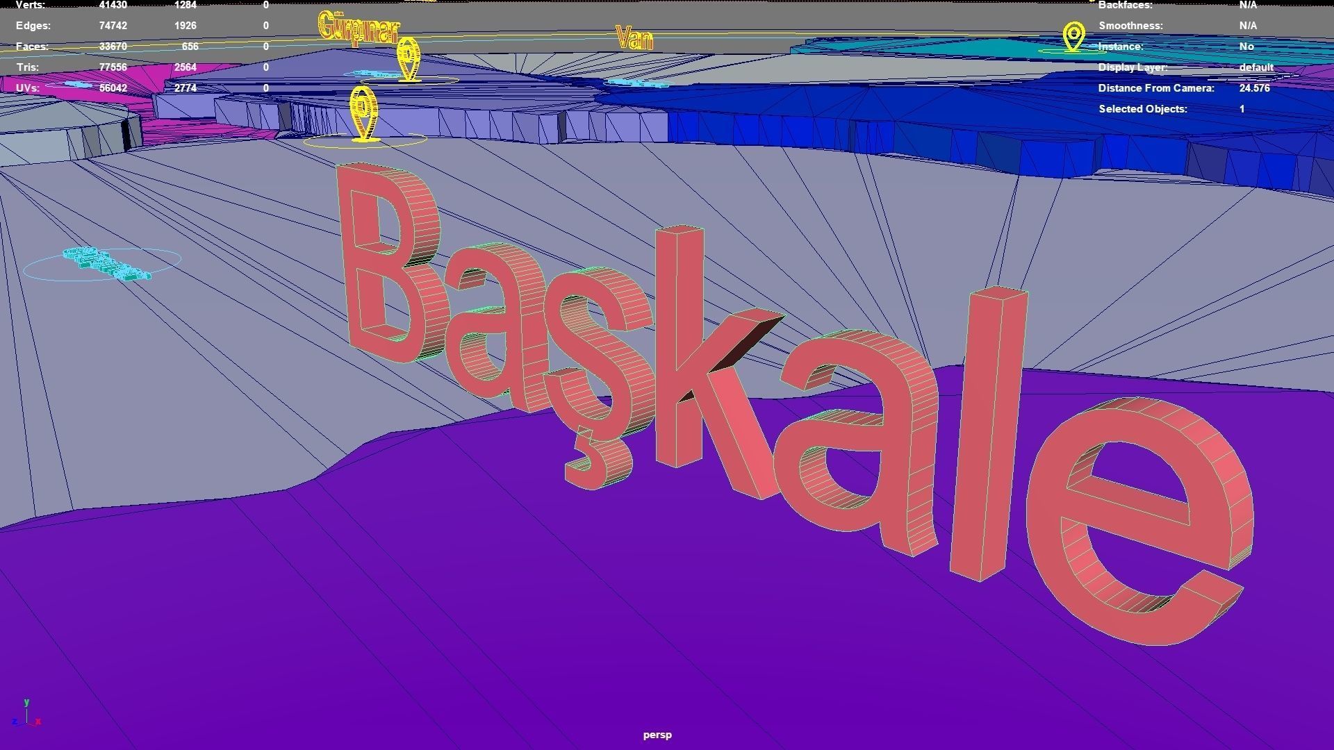 Van Eastern Anatolia Region Turkey map region geography 3D model rigged ...