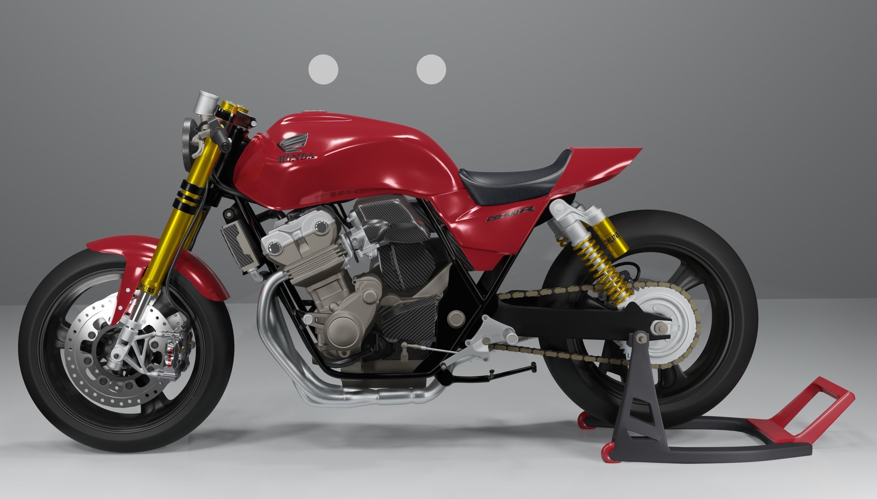 3D model HONDA CB400 CAFE RACER CUSTEM VR / AR / low-poly | CGTrader