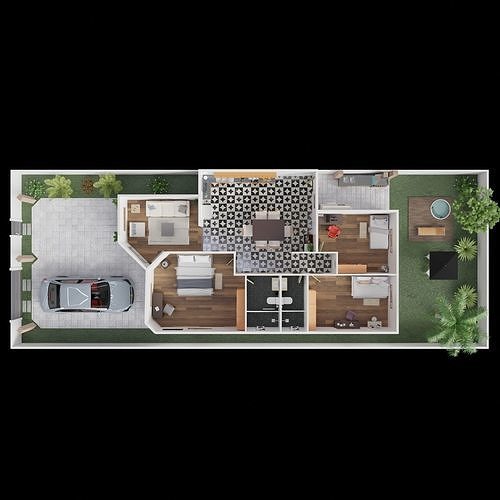3D Plan Floor House 3D model | CGTrader