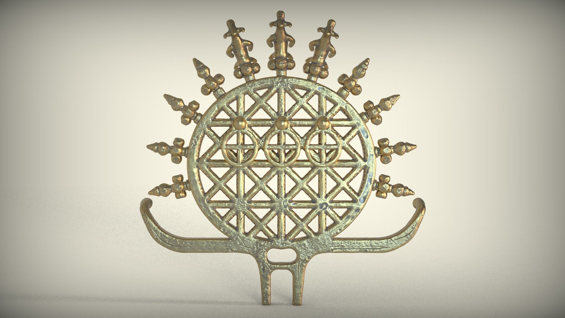 Hittite Sun Disc 3D model 3D printable | CGTrader