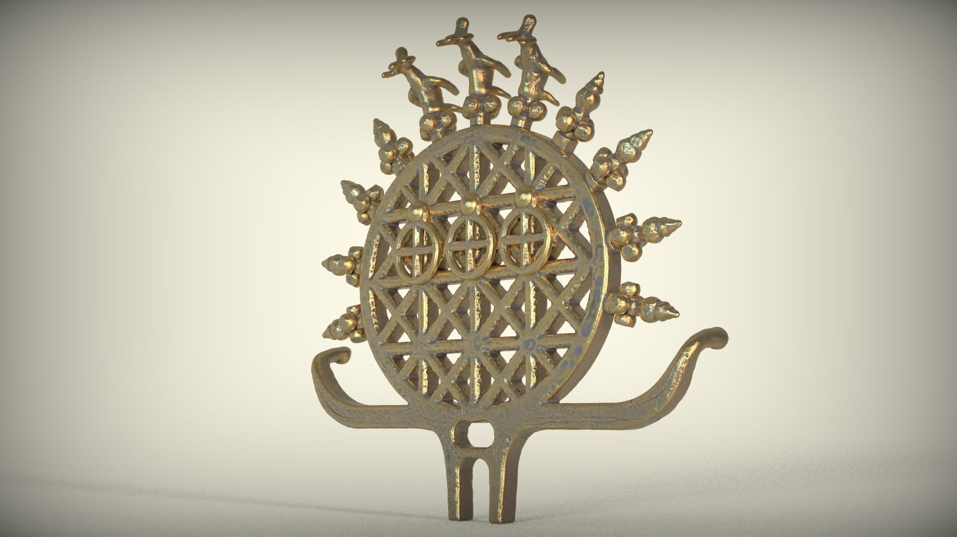 Hittite Sun Disc 3D model 3D printable | CGTrader