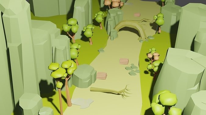 Forest Low Poly 3D model | CGTrader