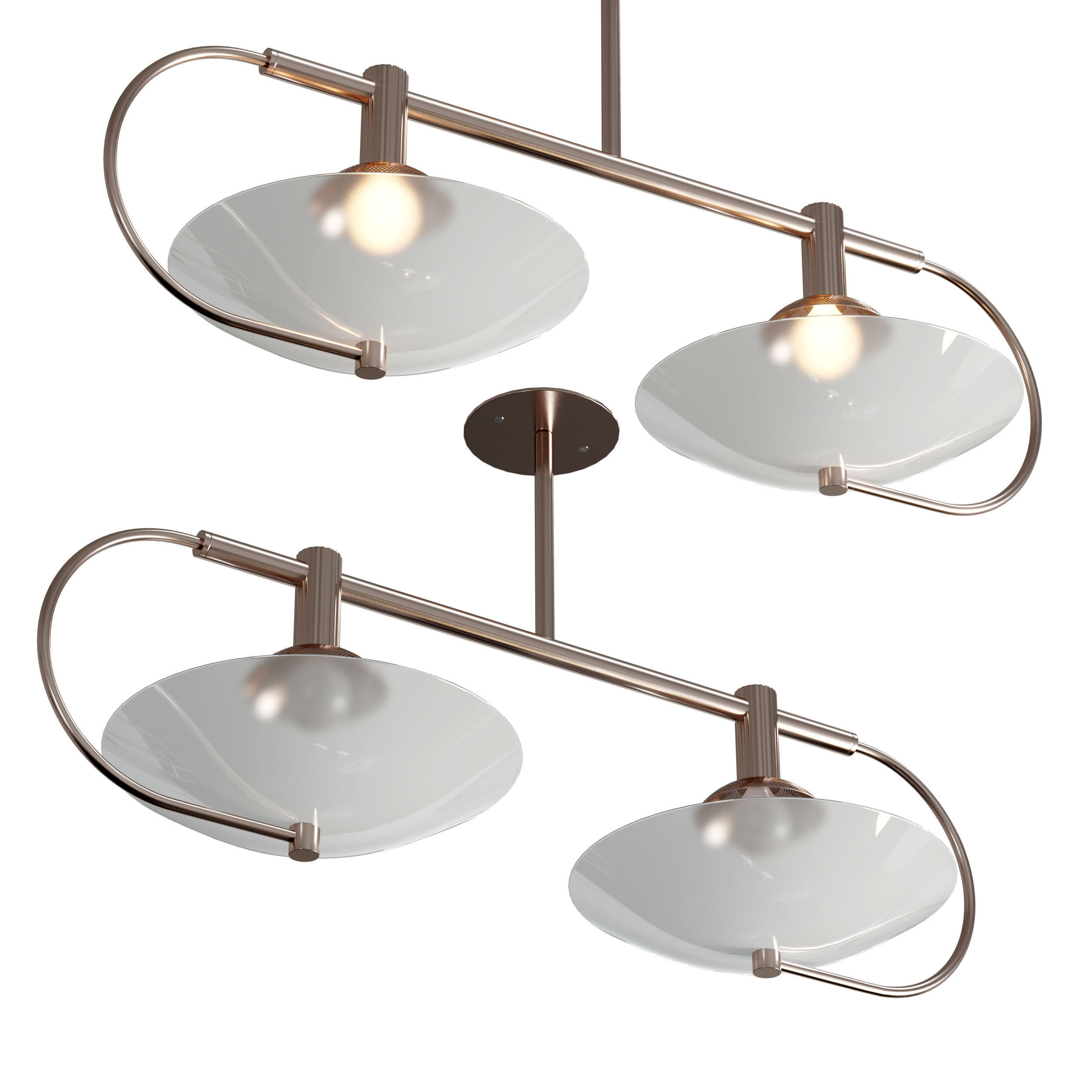 3D model Aperture Double Ceiling lamp VR / AR / low-poly | CGTrader