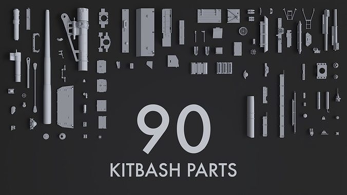 Kitbash Kit - 90 Original Star Wars Parts 3D model | CGTrader