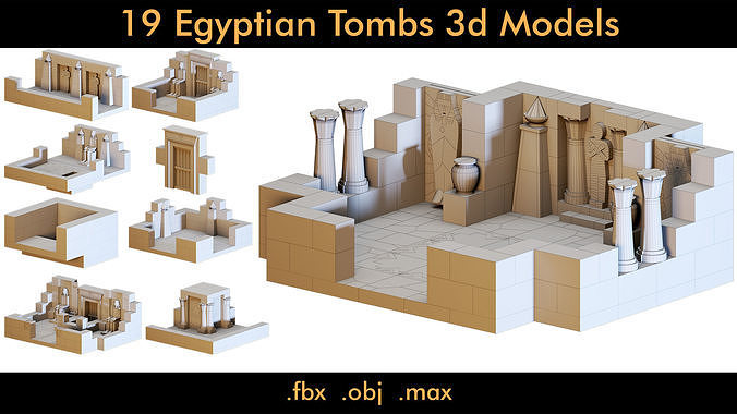 19 Egyptian Tombs- 3d Model 3D model | CGTrader