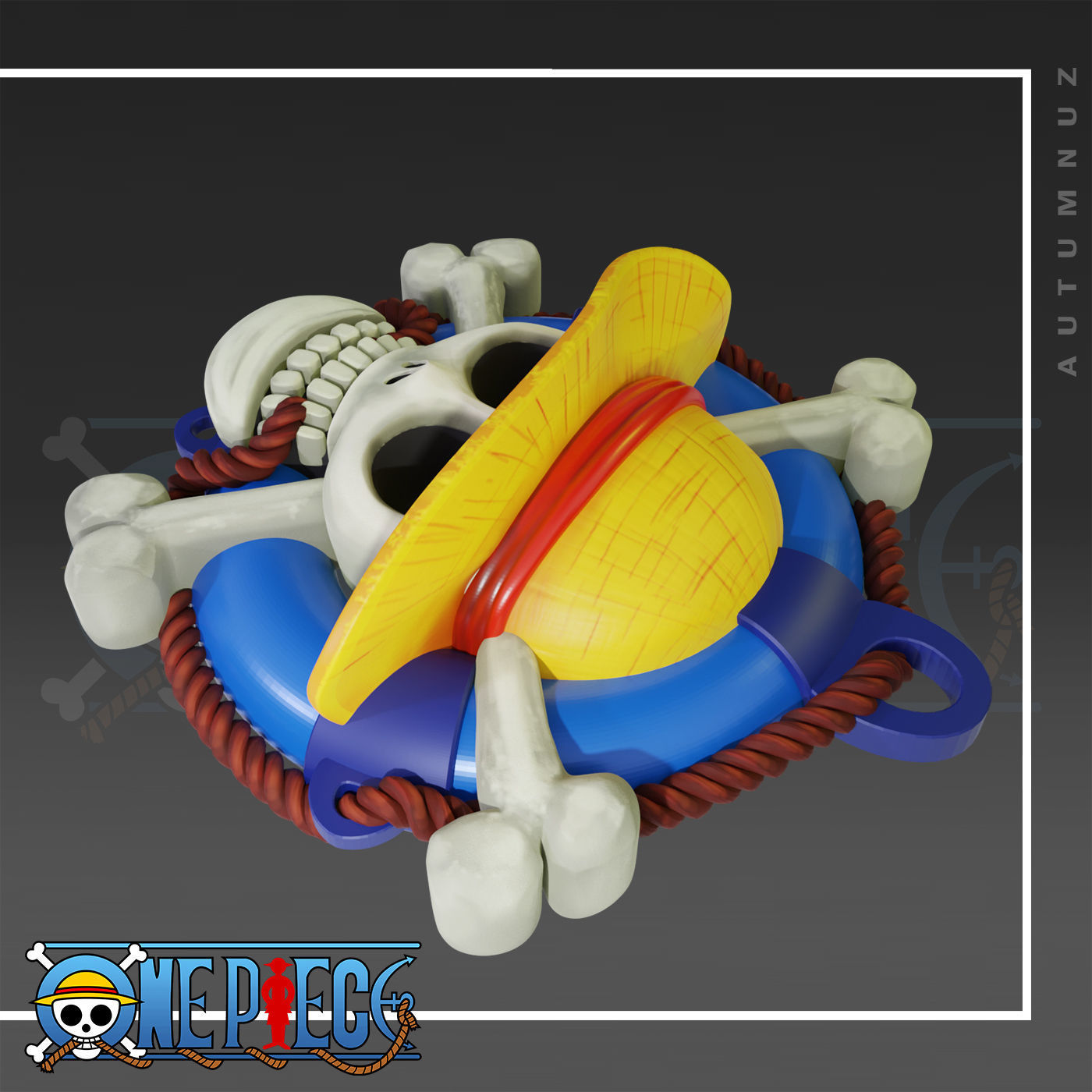 ONE PIECE KEYCHAIN 3D model 3D printable | CGTrader